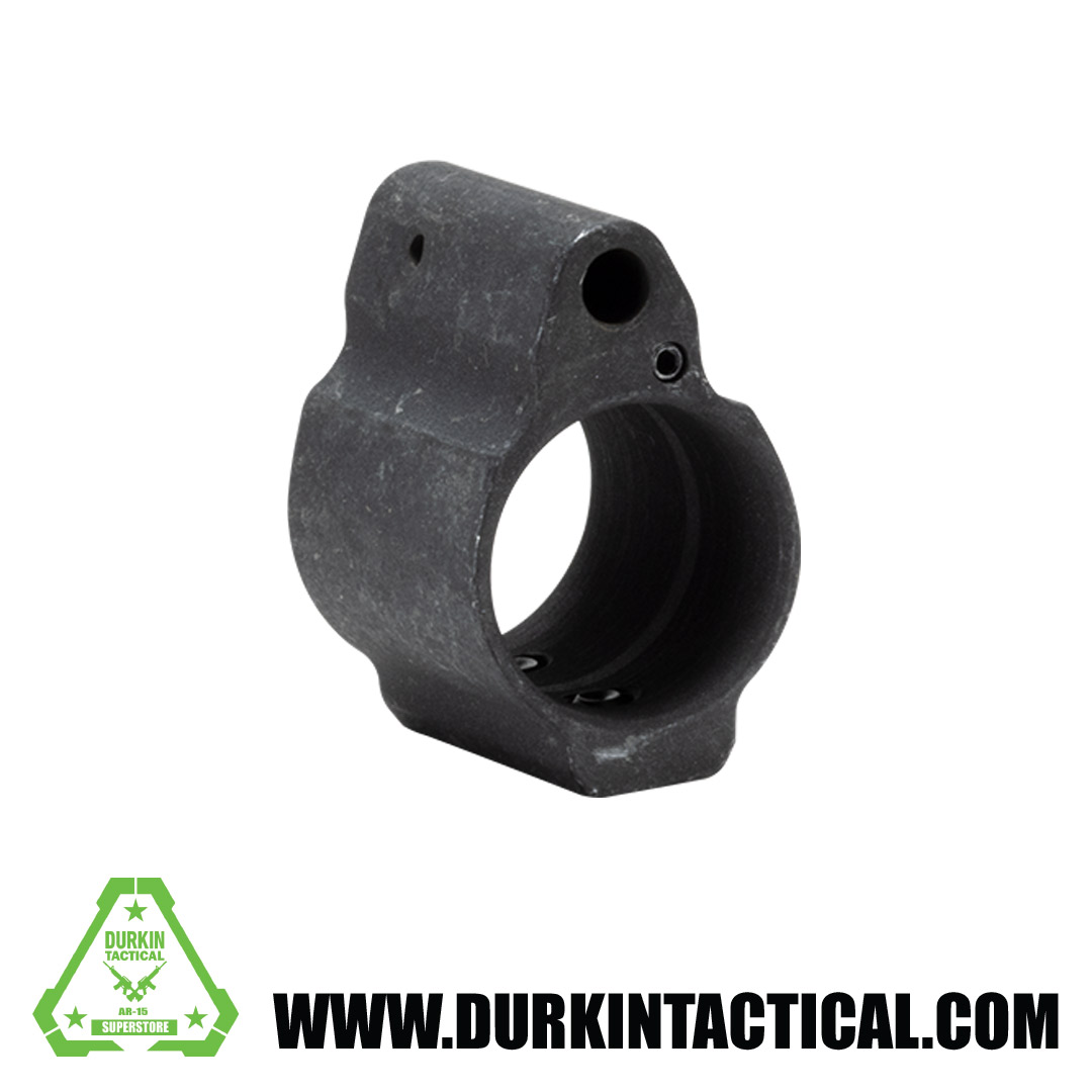 .750 AR-15 ADJUSTABLE STEEL LOW PROFILE GAS BLOCK - BLACK - Durkin Tactical