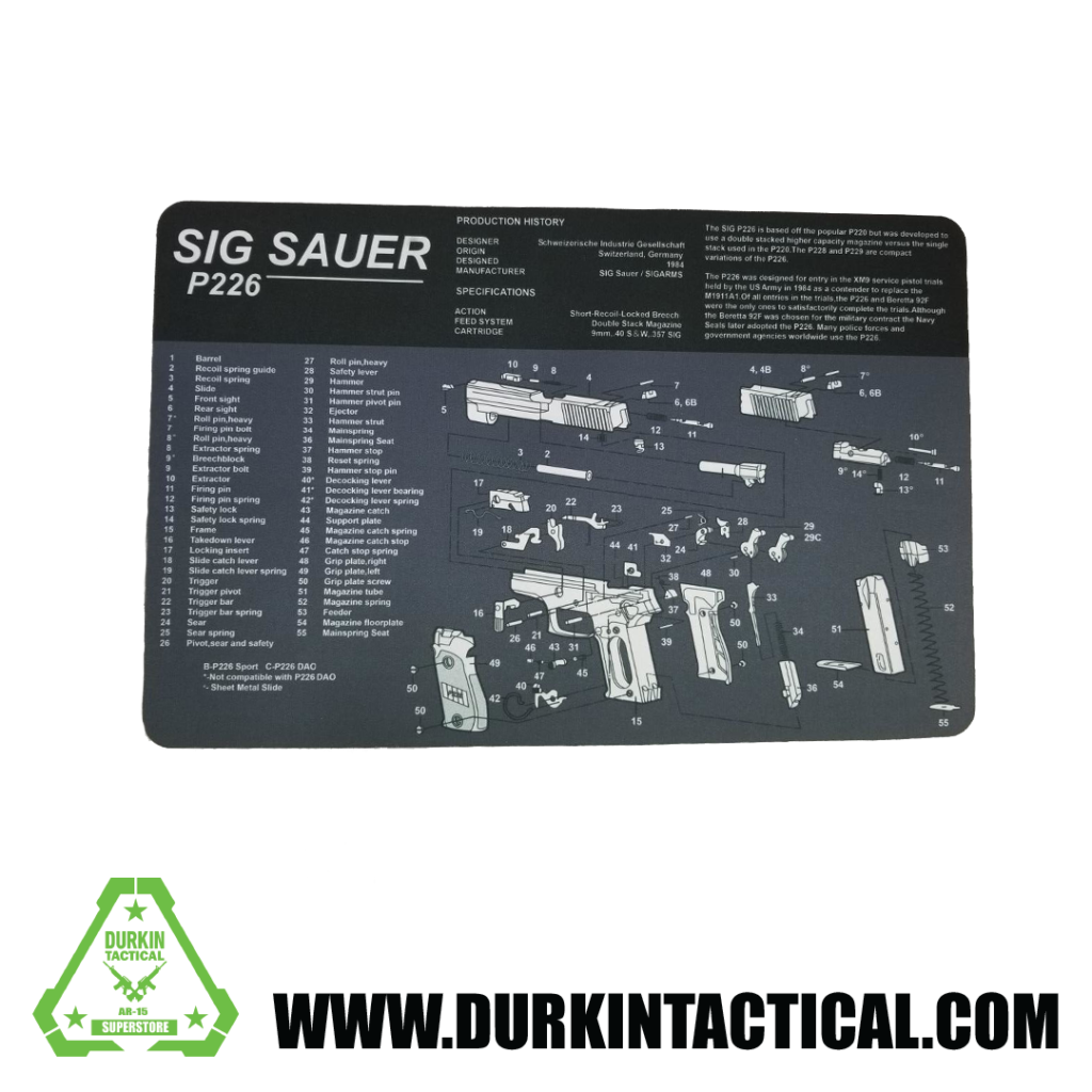 Sig Sauer P226 Pistol Build Mat - Durkin Tactical