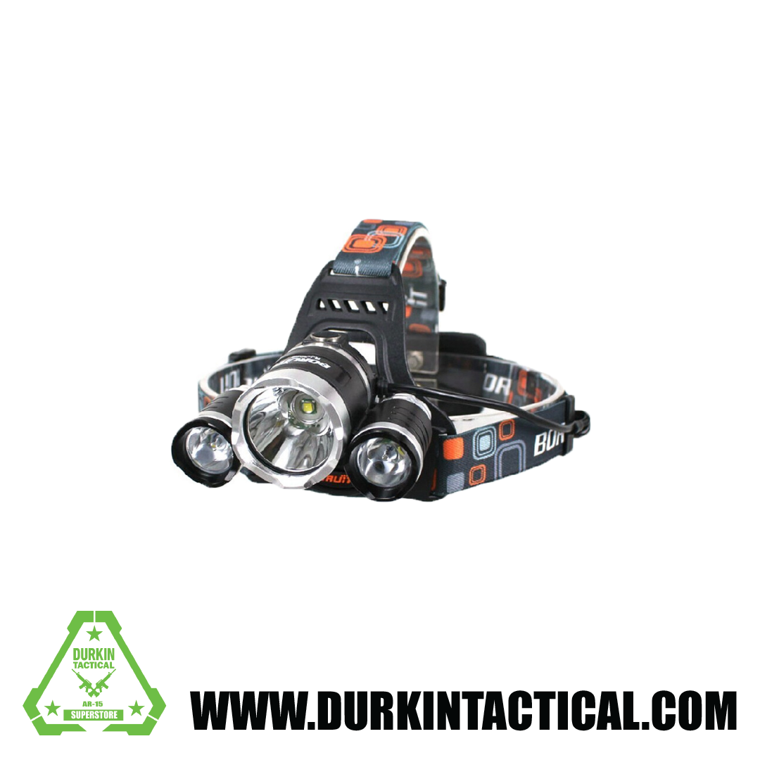 High Power LED Headlamp 3X Cree T6 - Durkin Tactical