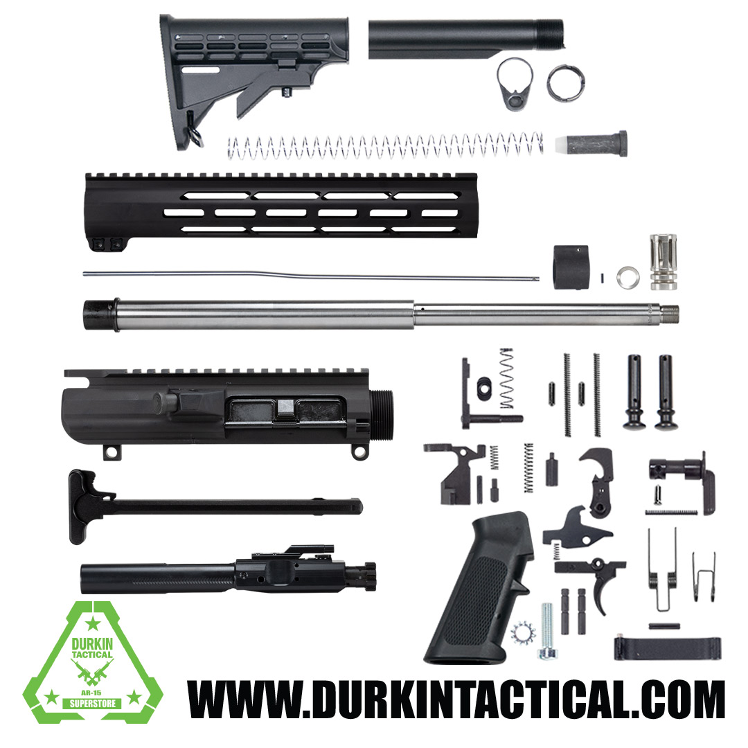 20″ .308 Stainless Steel Premium AR-10 Rifle Build Kit - Durkin Tactical