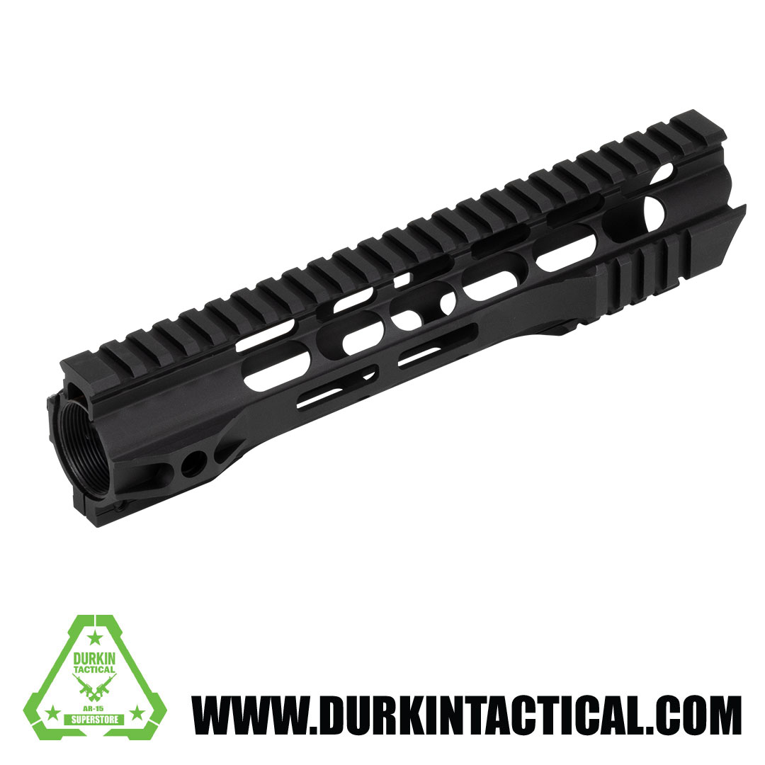 AR-15 M-Lok Free Float Slant Cut 10″ Quad Rail Handguard - Durkin Tactical