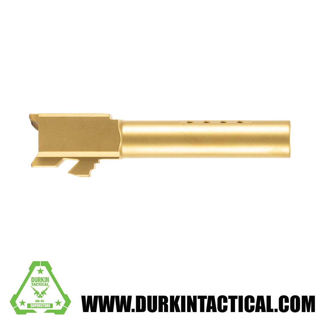Gold Unthreaded Ported Barrel Fits G19 - Durkin Tactical