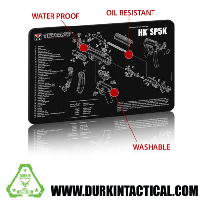 Durkin Tactical Heckler & Koch SP5K Gun Cleaning Mat 17″ x 11″ - Durkin ...