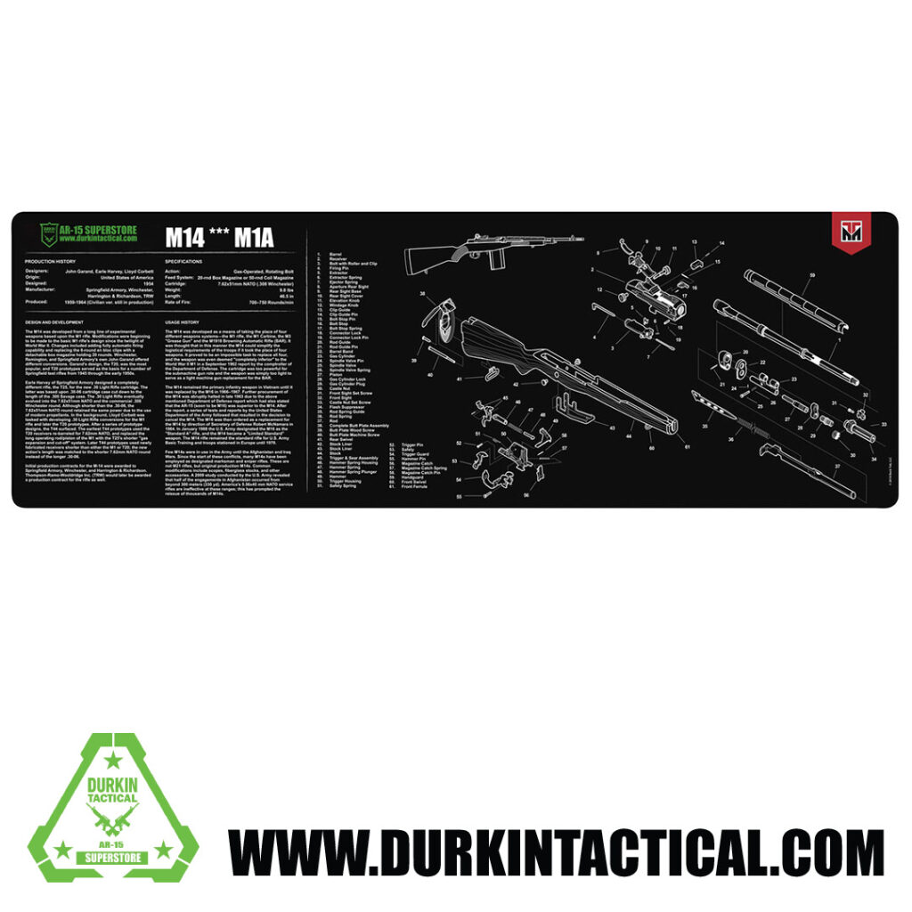 Durkin Tactical M14 (M1A) Gun Cleaning Mat 36 x 12 - Durkin Tactical
