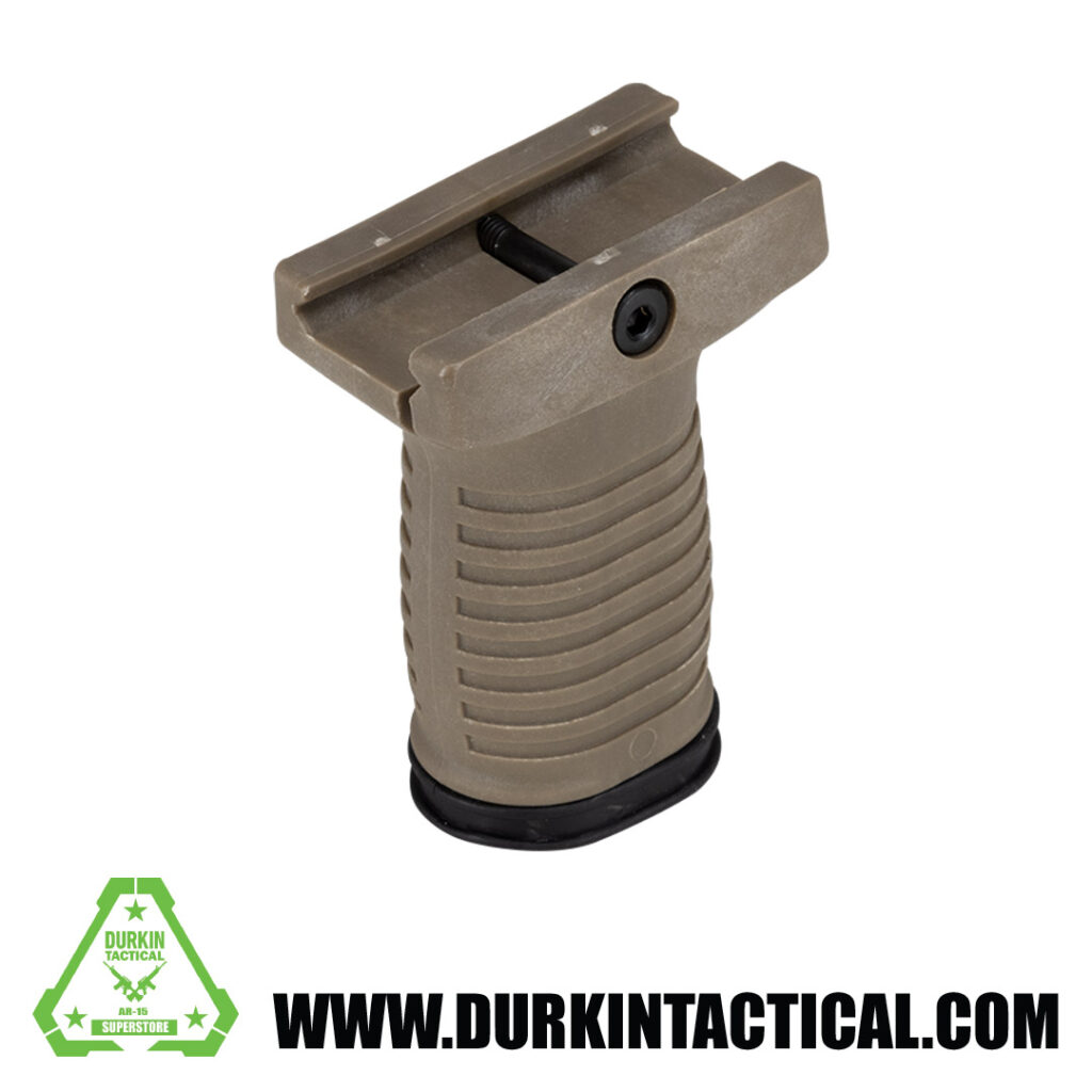 Vertical Rubberized Foregrip, Compact- FDE - Durkin Tactical