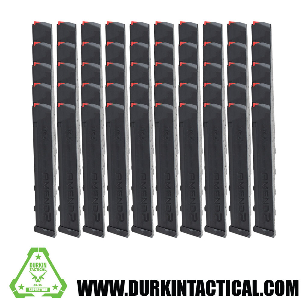50 Pack, Amend2 A2-Stick 9MM Double Stack Glock Style Magazine | 34 rd ...