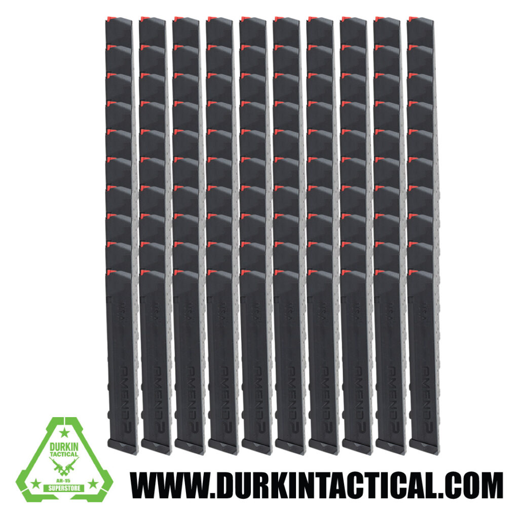 100 Pack, Amend2 A2-Stick 9MM Double Stack Glock Style Magazine | 34 rd ...