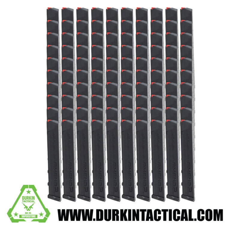 100 Pack, Amend2 A2-Stick 9MM Double Stack Glock Style Magazine | 34 rd ...