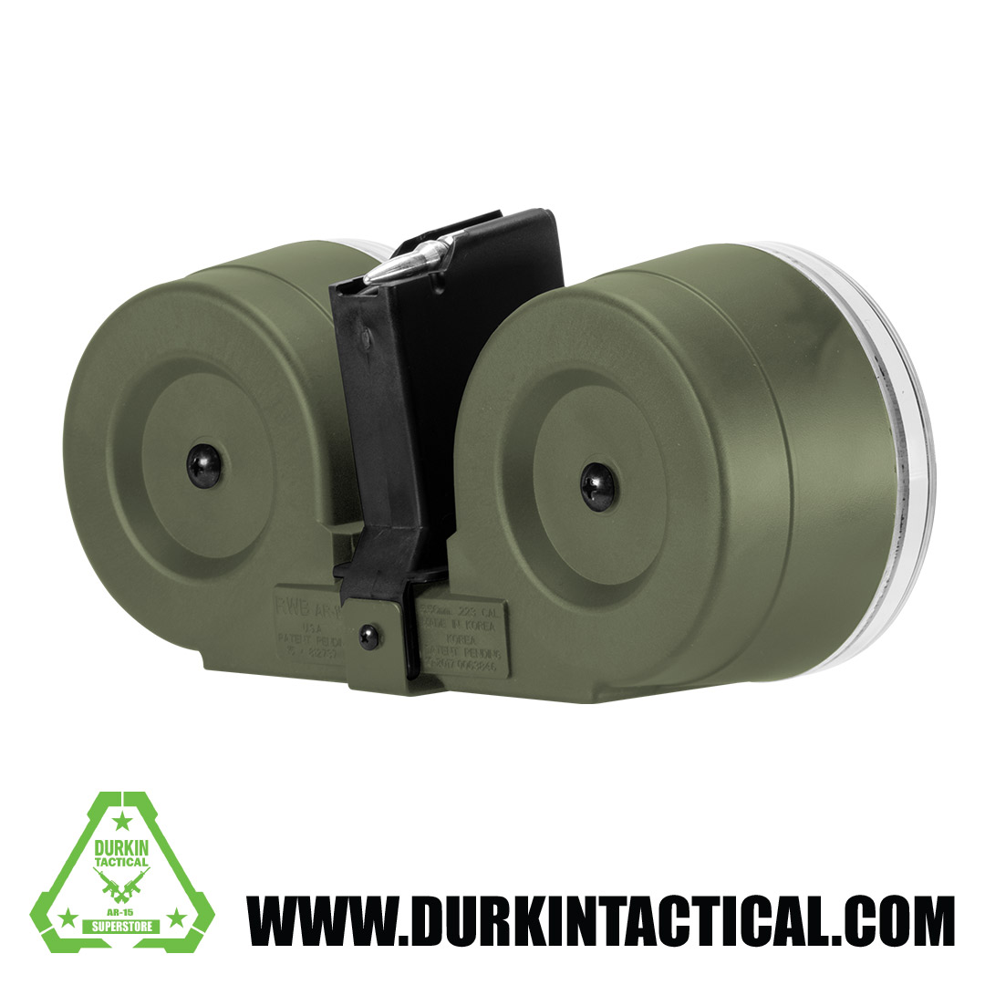 RWB AR-15 .223/ 5.56mm 100rd High Capacity Dual Drum Magazine Gen 2 ...