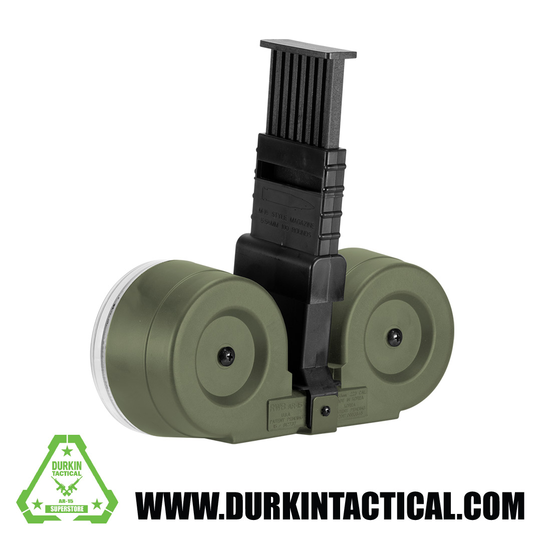 RWB AR-15 .223/ 5.56mm 100rd High Capacity Dual Drum Magazine Gen 2 ...
