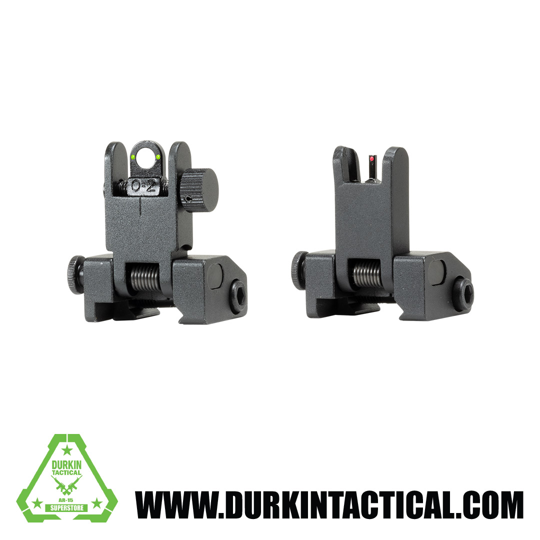 Fiber Optic Iron Sights, Flip up Front and Rear Backup Sights with ...