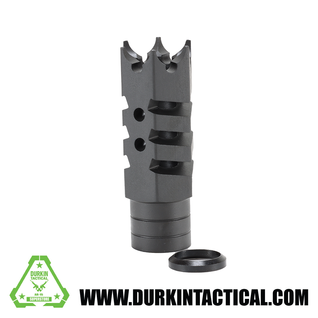 11/16″ X 24 Muzzle Brake - Black .450 bushmaster - Durkin Tactical